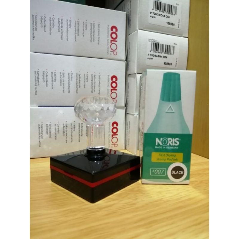 Preink Waterproof Stamp(Untuk cop plastik /Cup Air /plastik Aiskrim ...