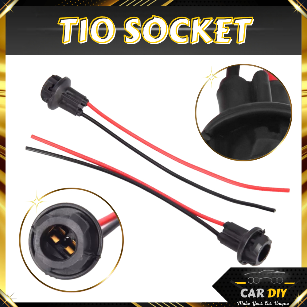 CAR DIY T10 W5W Light Bulb T10 Socket Holder Car Plug-in Led Light Bulb Extension Holder ...