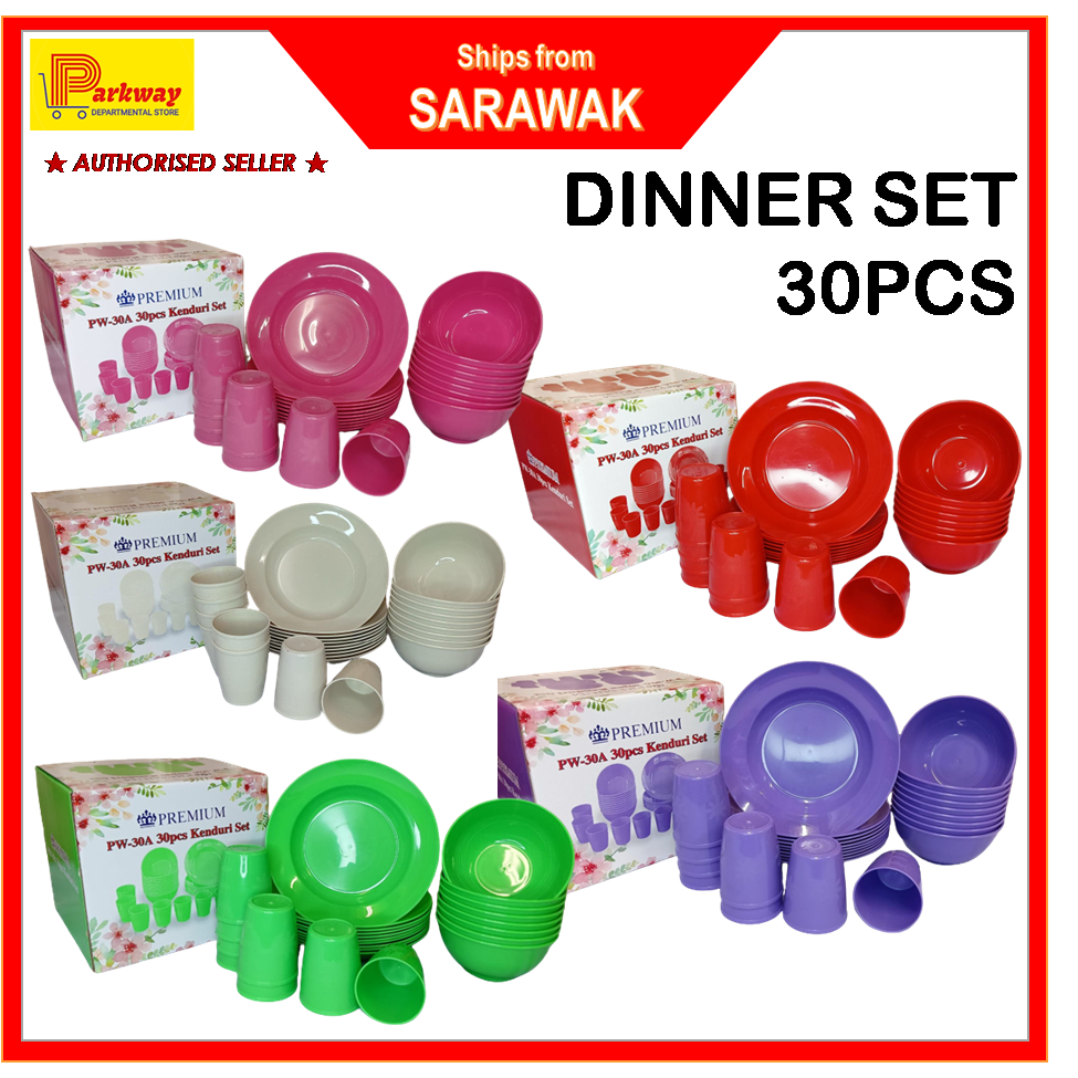 Set Pinggan Mangkuk Plastik bajet 30pcs sesuai 1keluarga | Shopee Malaysia