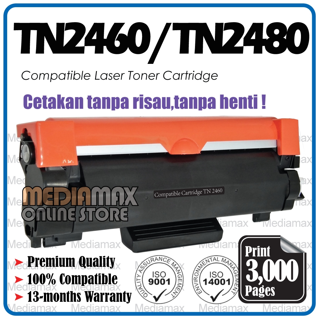 TN2480 TN-2480 DR2455 Compatible Toner Drum Brother DCP L2535dw L2550dw ...