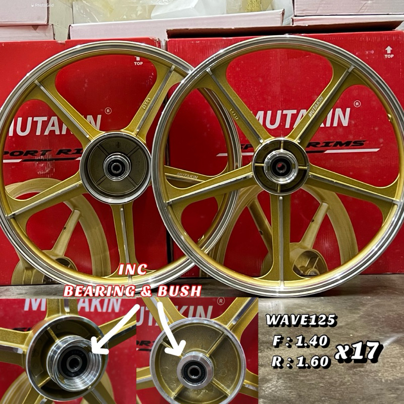 KAWA GTO SPORT RIM 5 BATANG MUTAKIN WAVE100 WAVE125 WAVE110 EX5 DREAM ...