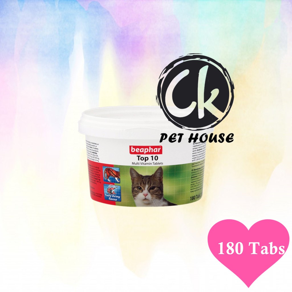 Beaphar Top 10 Multi-Vitamin Tablet for Cat (180's) | Shopee Malaysia