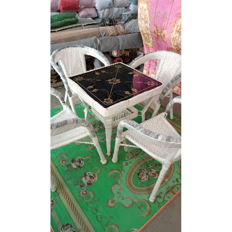 GARDEN SET/COFFEE TABLE/KERUSI & MEJA KOPI/KERUSI LAMAN SANTAI 5in1 ...