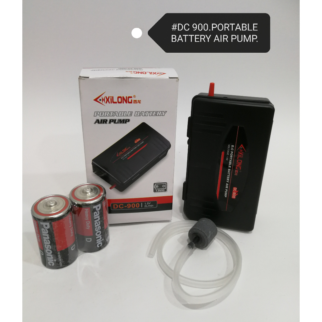 Xilong Portable Battery Air Pump DC-900 Size D for Aquarium Fish Pam ...