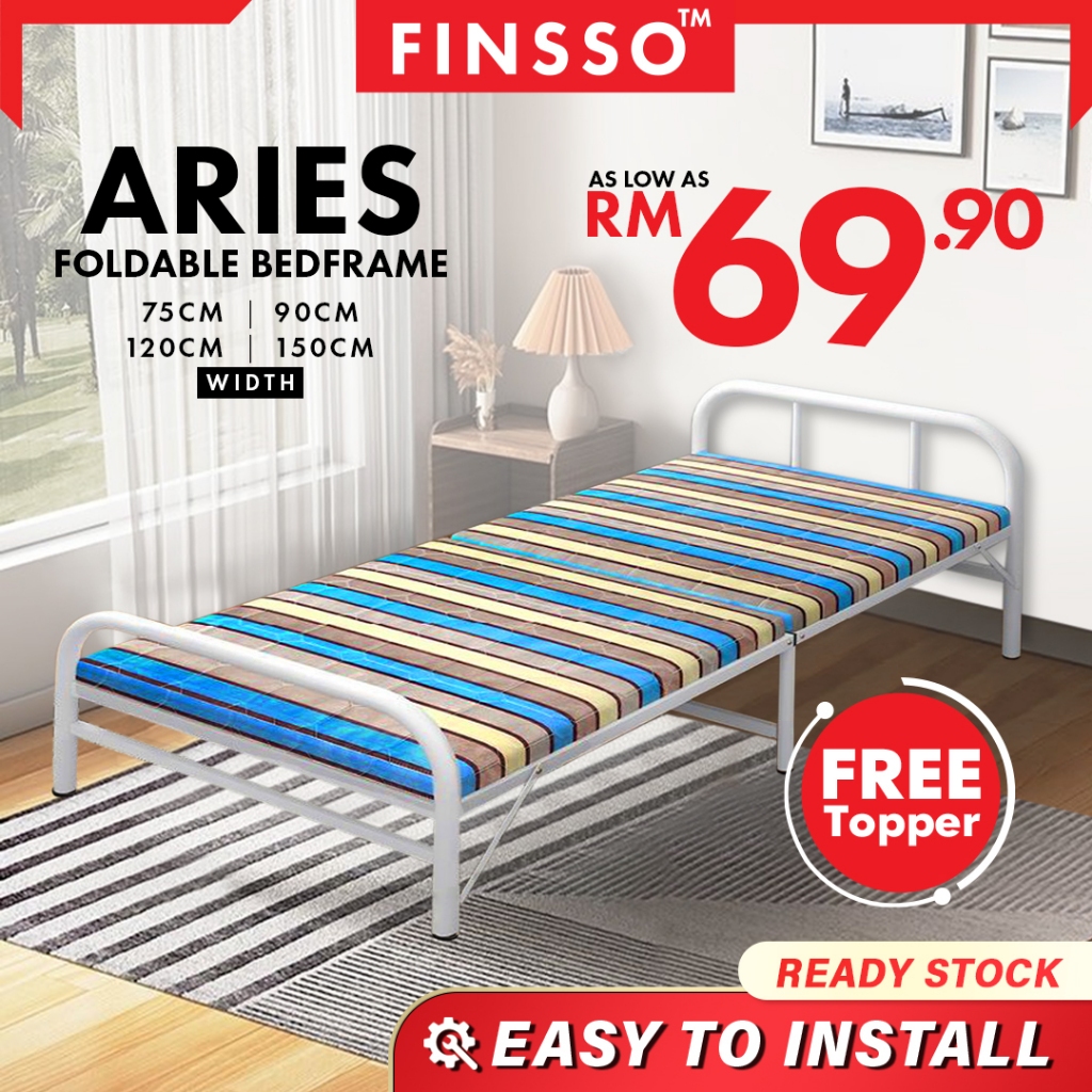 Finsso : Extra Strong! 75/90/100/120CM ARIES BED FRAME / Katil Single ...