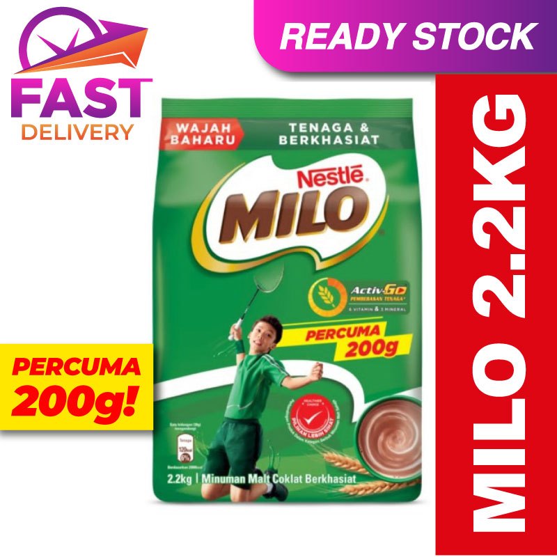 Nestle MILO Active-Go 2.2kg Original (Percuma 200g) | Shopee Malaysia