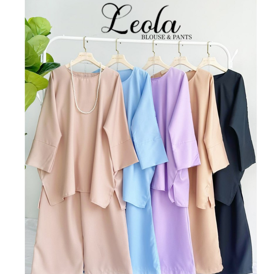 CHICCHOC LEOLA SET BLOUSE DAN PALAZO MUSLIMAH LOOSE DAN SELESA WUDHU ...