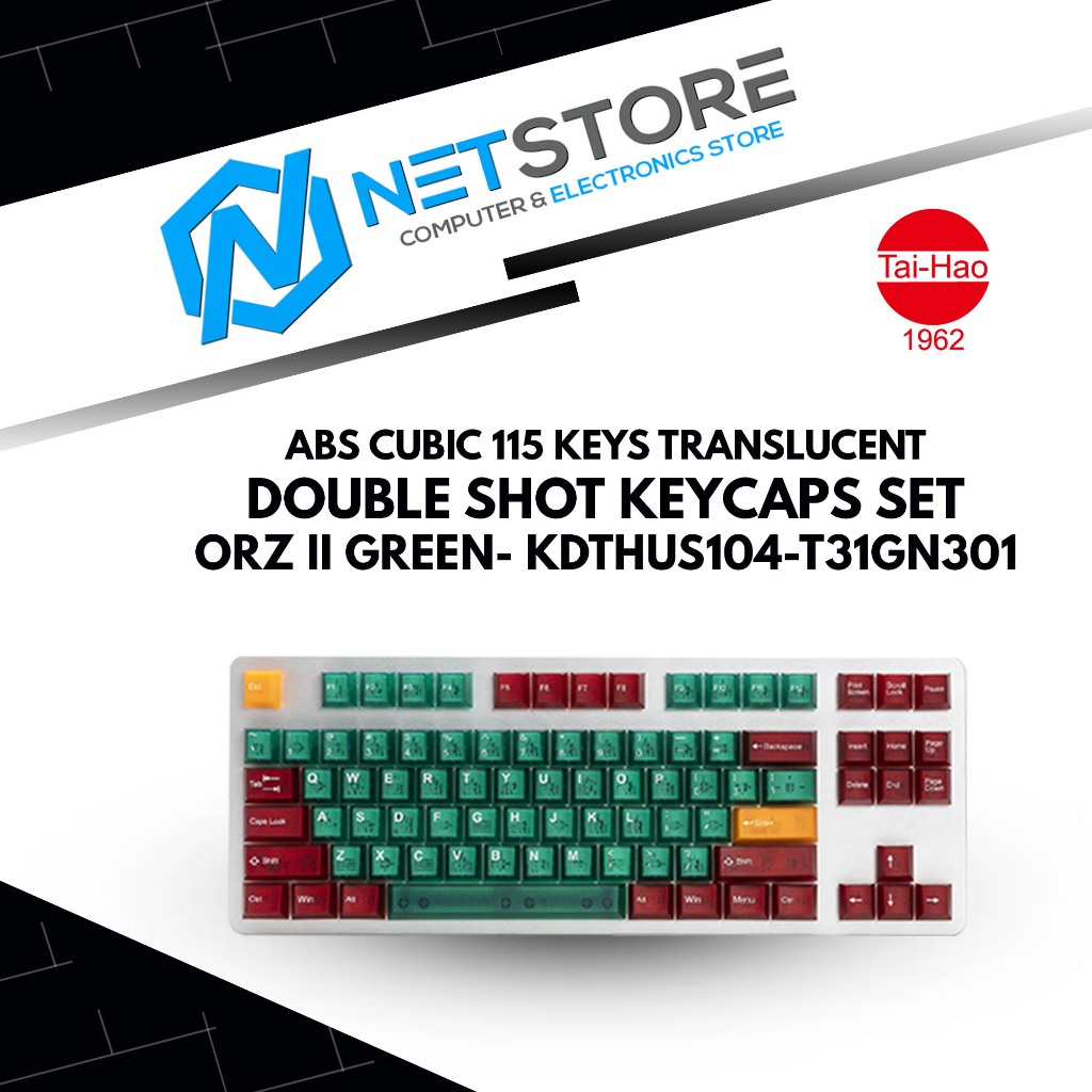TAI-HAO ABS CUBIC 115 KEYS TRANSLUCENT DOUBLE SHOT KEYCAPS SET - ORZ II ...