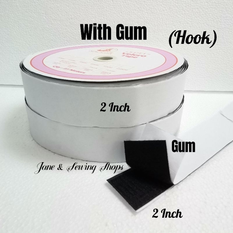 [ Roll ] Hook & Loop / Magic Tape / Velcro Tape / Tape Fasterner (with Gum) & (without Gum) - 1 ...