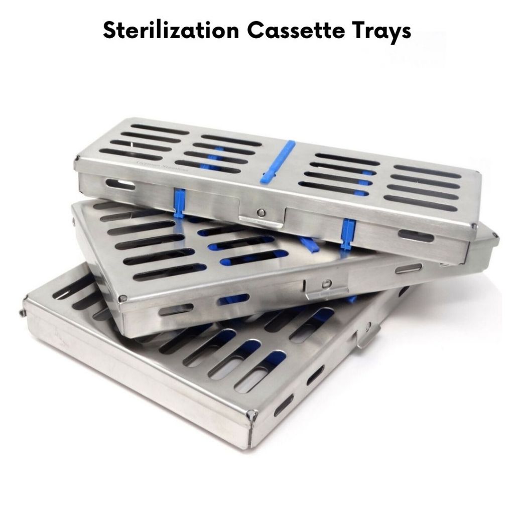 Dental Autoclave Sterilization Cassette Rack Box Tray For 5/7/10/20 Tool Instrument Stainless ...