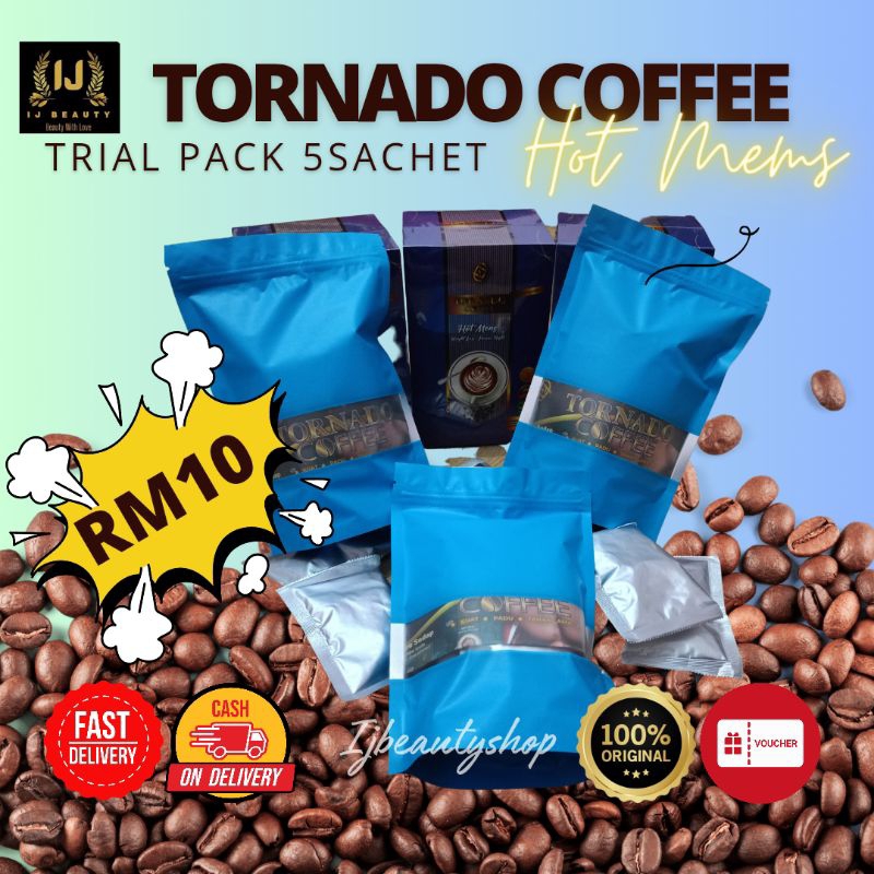 [HQ 💯]TORNADO COFFEE TRIAL 5SACHET | Shopee Malaysia