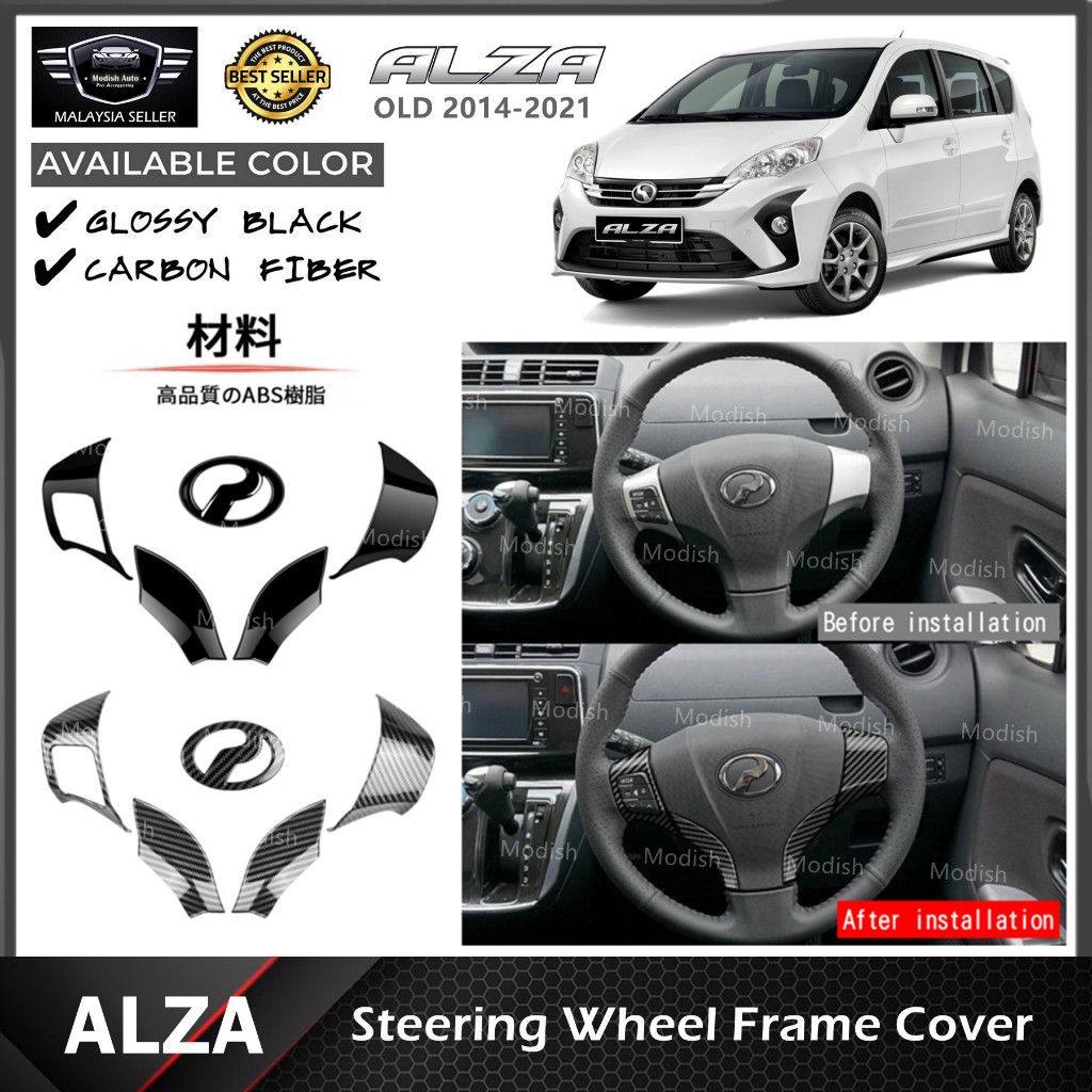Modish Perodua Alza Old 2014-2021 Steering Wheel Frame Cover Garnish ...