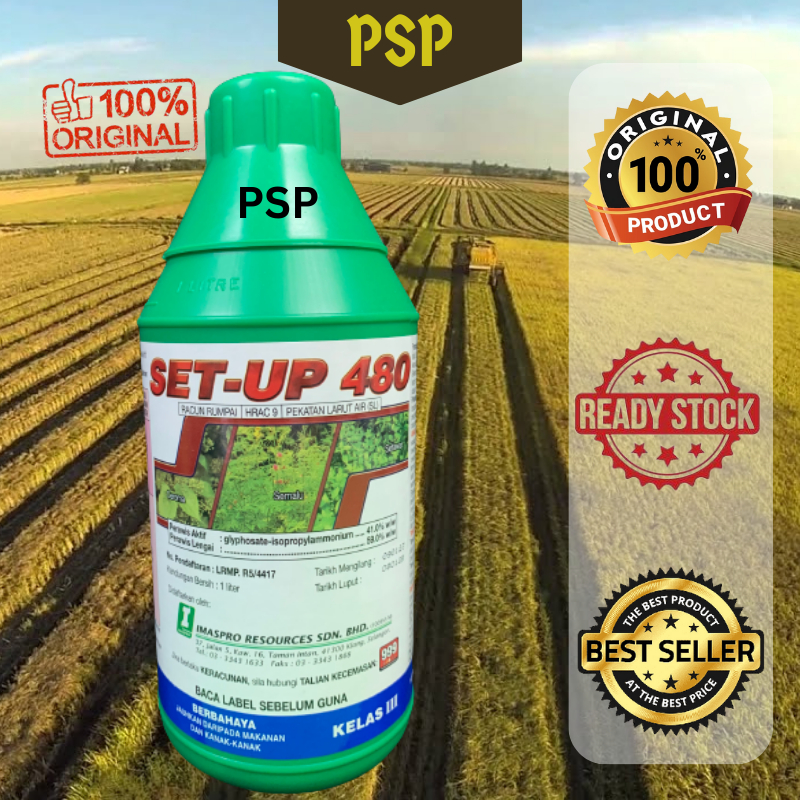 SET-UP 480 1L GLYPHOSATE 41% RACUN RUMPAI /RACUN RUMPUT LALANG/RACUN ...