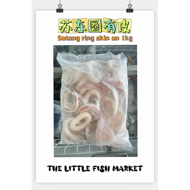 PENANG ONLY - Sotong ring skin on / Squid ring 苏东圈有皮少冰 1kg | Shopee ...