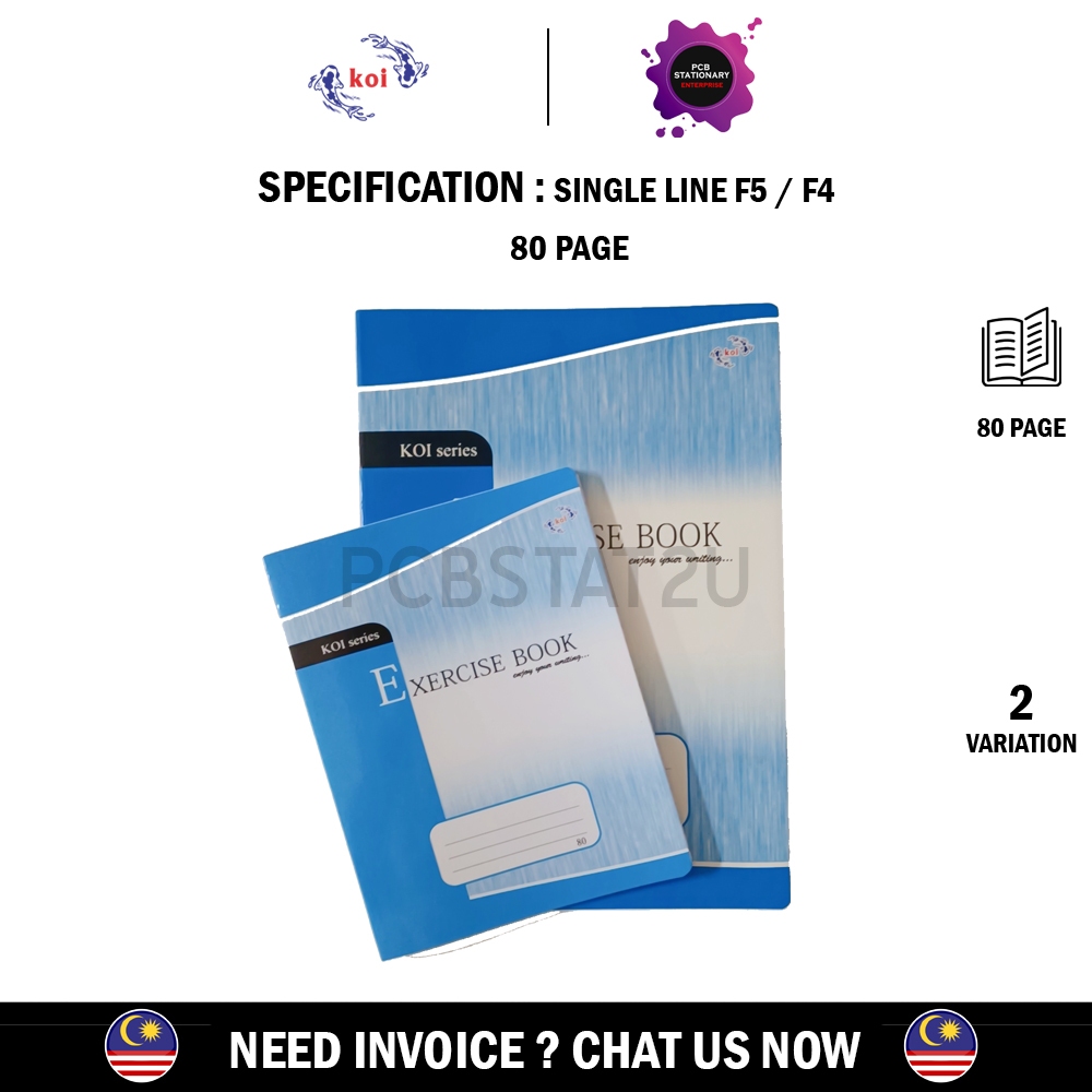 Buku Tulis Latihan / Exercise Note Book Single Line 80 Pages Note Book ...