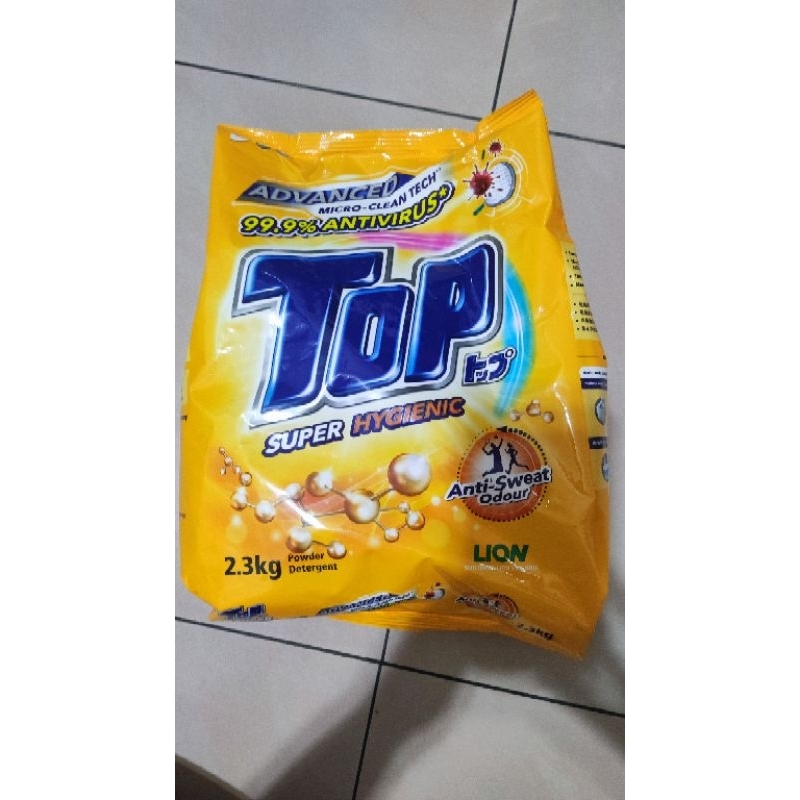 2.3 kg top detergent powder super hygienic super white | Shopee Malaysia