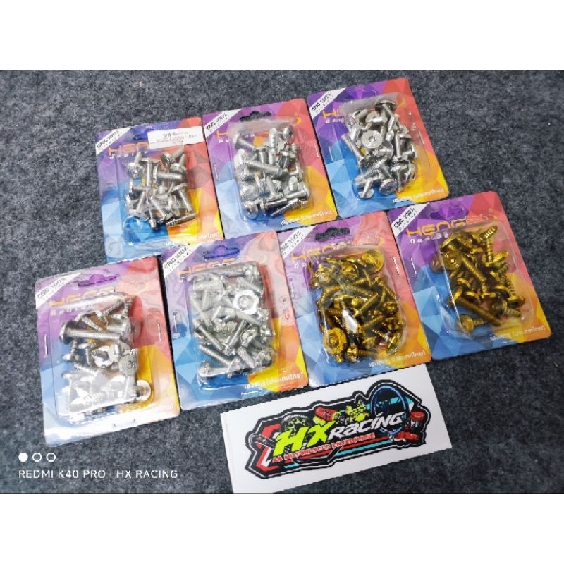 Heng Screw Thailand Body Screw Coverset Screw Wave100R Wave125R/S Y15ZR ...