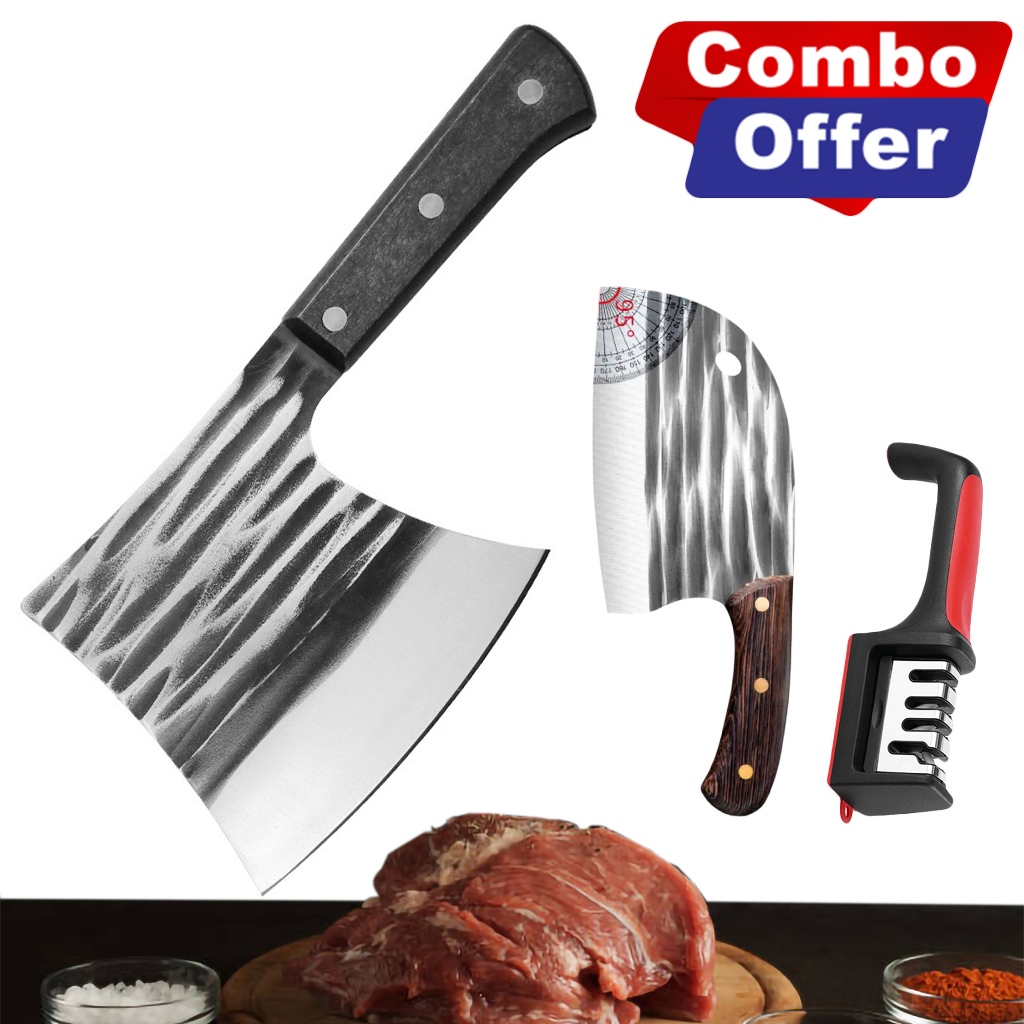 Kapak Danging Heavy Duty Bone Chopper Axe for Kitchen Bones Cutting ...