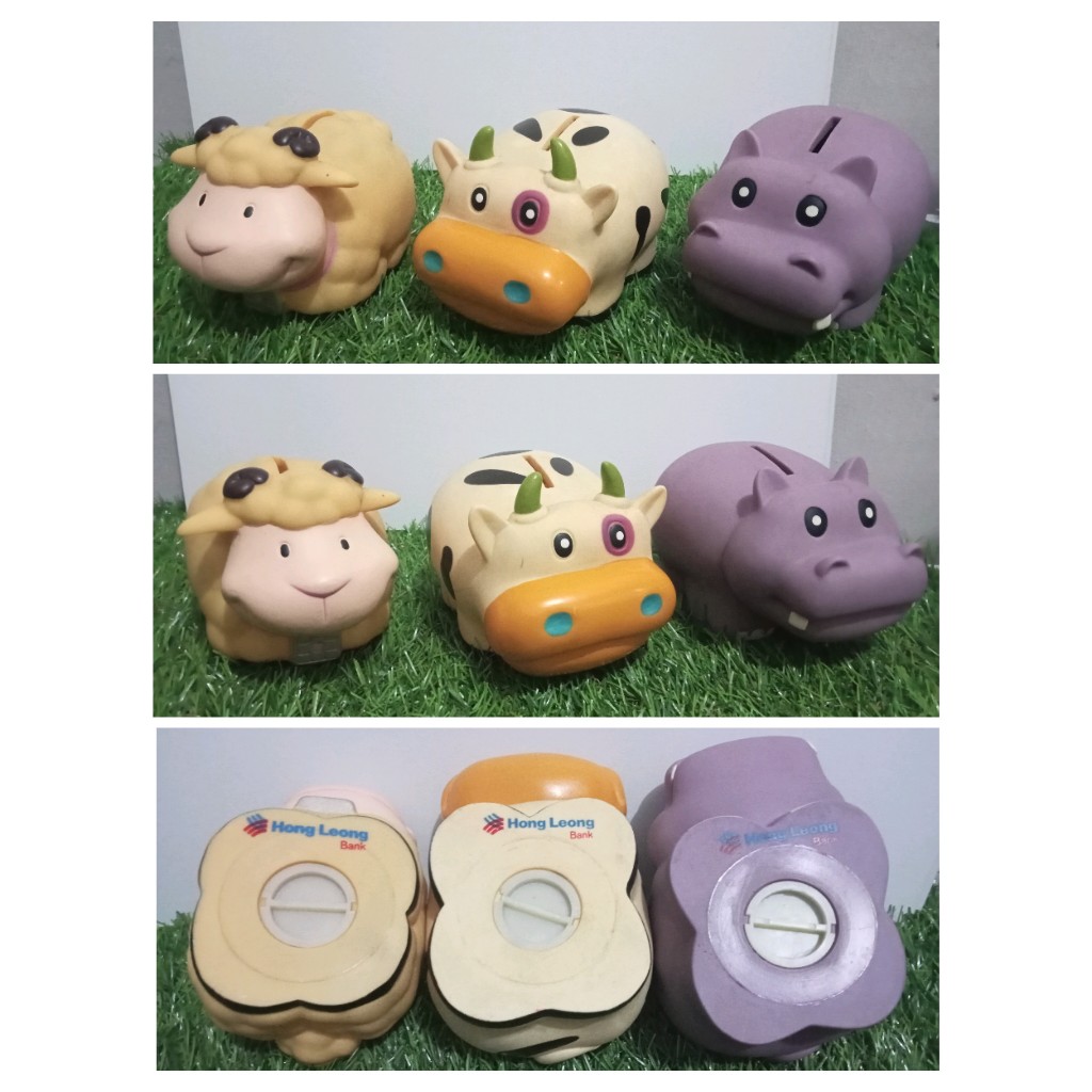 Vintage Hong Leong Bank Plastic Piggy Bank Tabung Syiling | Shopee Malaysia