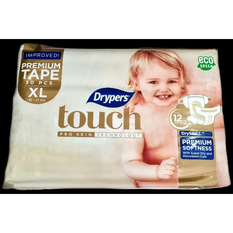 Drypers Touch Diapers - S44 ; M40 ; L34; XL 30 | Shopee Malaysia