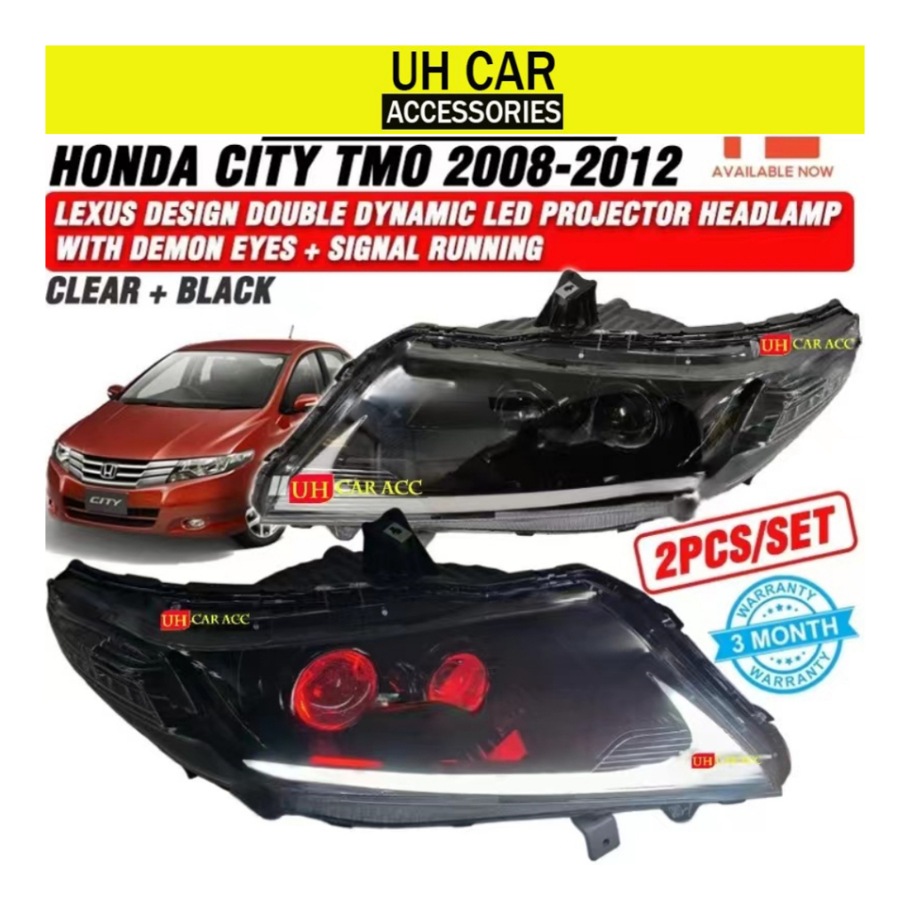 Honda City TMO 2008 - 2012 Lexus Design Double Led Dynamic Projector ...