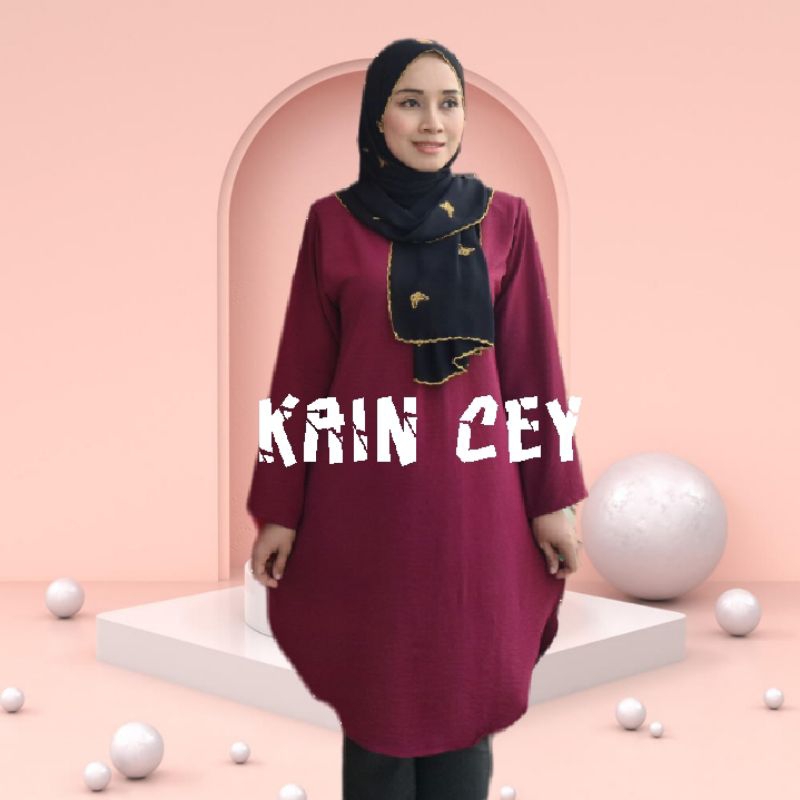 BLOUSE MUSLIMAh LABUH LUTUT KAIN CEY BAJU MUSLIMH blouse READY STOKE ...