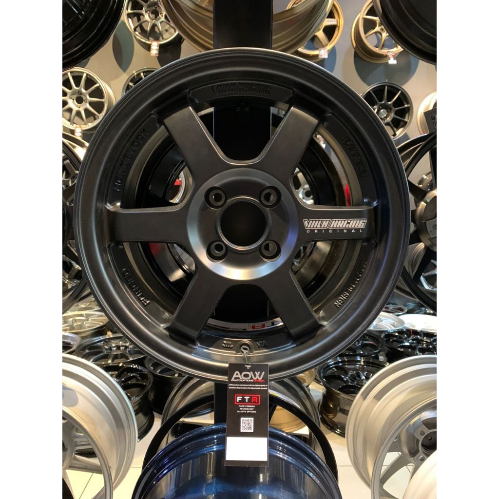 AOW TE37 15" 16" 17" NEW SPORT RIMS LIGHT WHEELS (FLOW FORMING) READY STOCK - MADE IN THAILAND ...