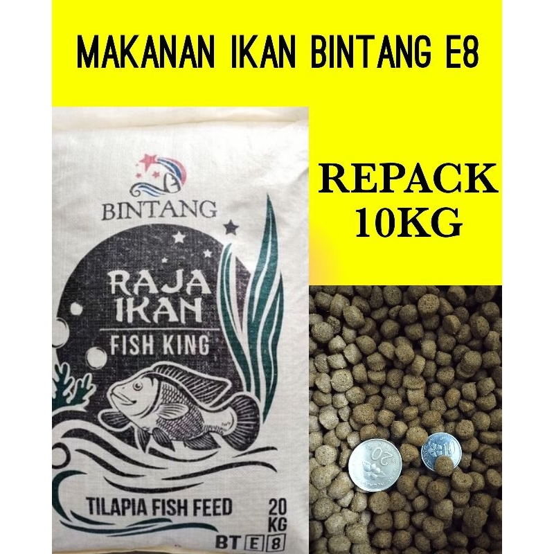 [REPACK 10KG]BINTANG RAJA IKAN MAKANAN IKAN TILAPIA (5MM) | Shopee Malaysia