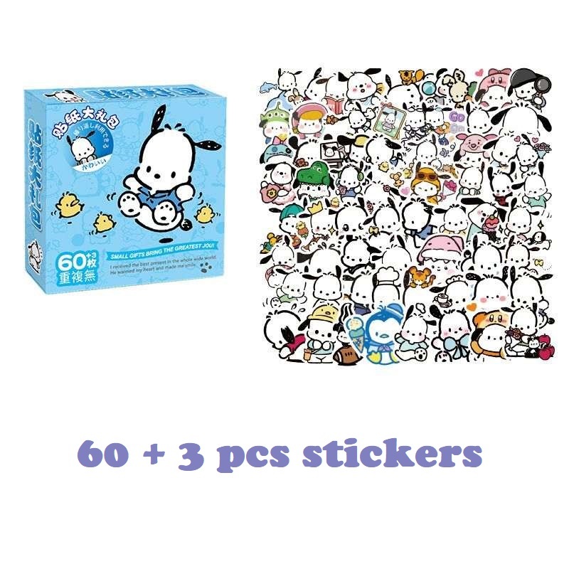 [Wholesale] 63pcs Sanrio Sticker Box Set Kuromi Hello Kitty Cinnamoroll ...