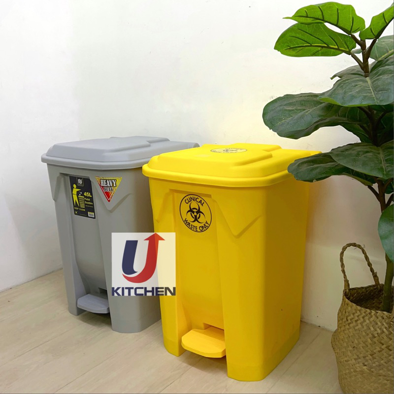 Dustbin Recycle Step On Pedal Bin 45Litre / Trash Bin / Tong Sampah 垃圾桶 / Clinical Waste Bin ...