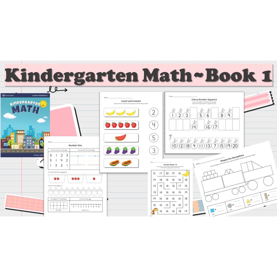 [PRE179] 452 pages Kindergarten Math Book(1) Worksheet for Pre-school ...
