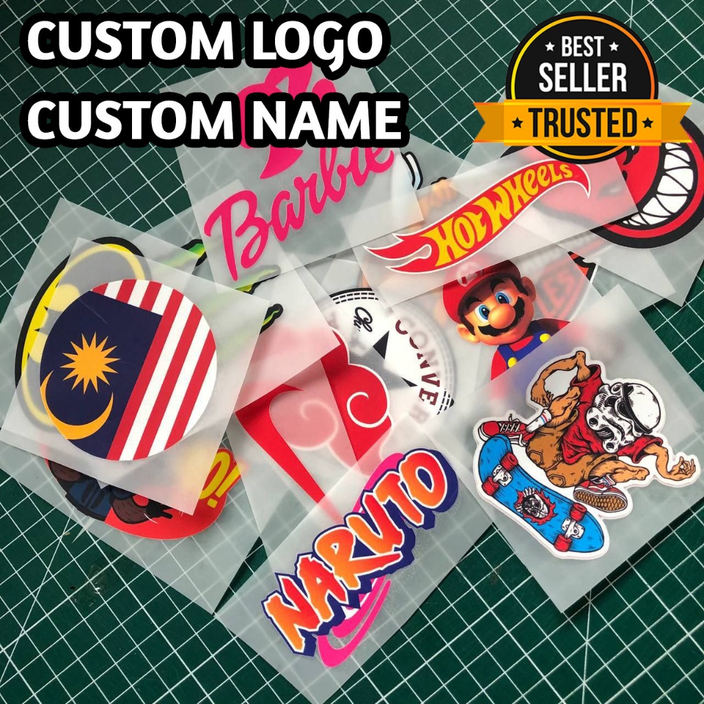 ( CUSTOM LOGO ) iron | DTF Print Direct to Film || DTF Sticker || DTF ...