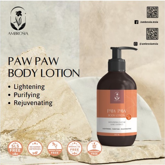 Ambrosia Paw Paw Body Lotion 500ml | Shopee Malaysia