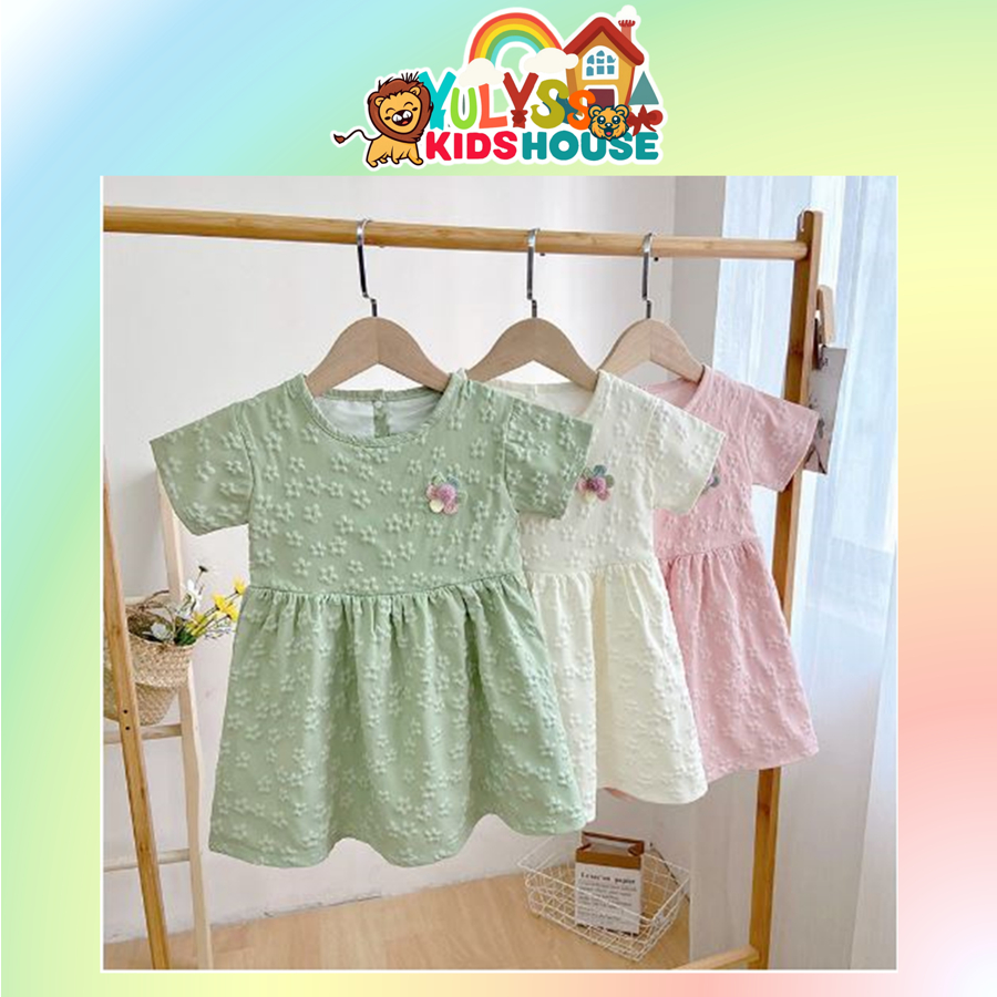 (BAJU RAYA 2024) (2Y-7Y) Girl Floral Summer Dress (Ready Stock in ...