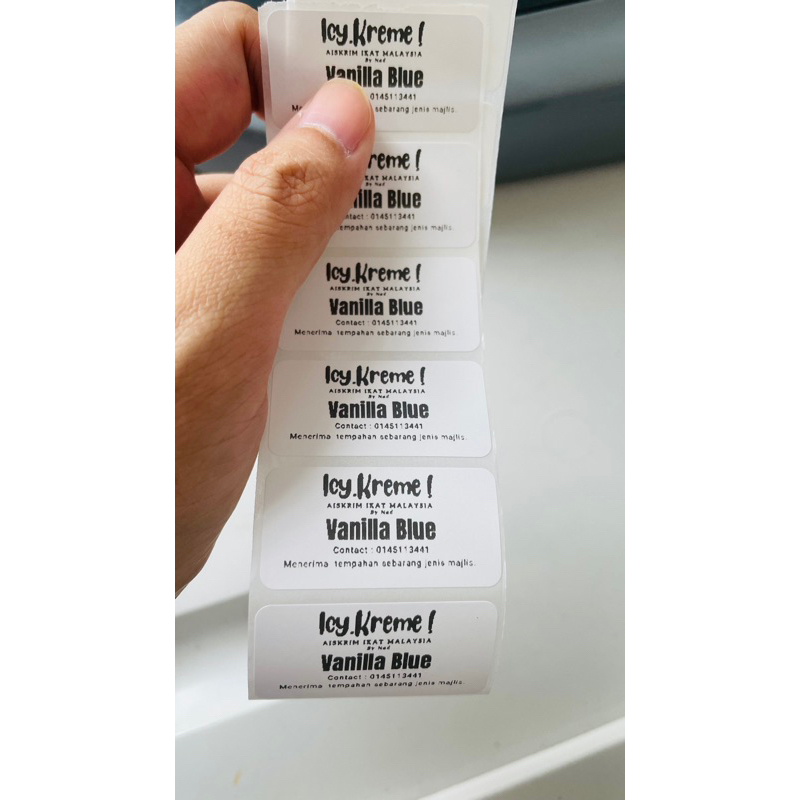 Sticker label , sticker Murah budjet untuk produk Aiskrim / Produk ...