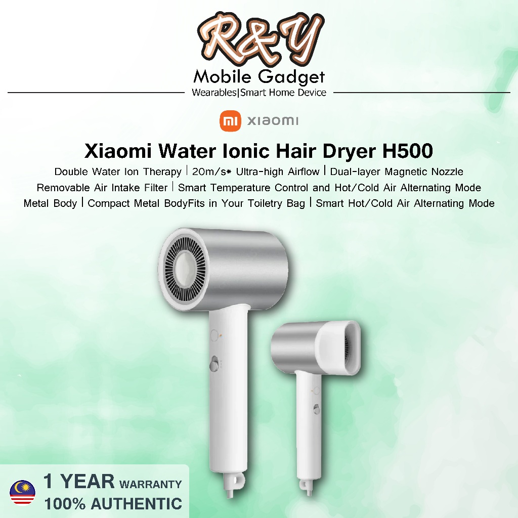 Xiaomi Mi Ionic Hair Dryer H500 (1800w Quick Drying, Dual-layer ...