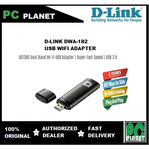 D-LINK DWA-182 AC1300 Dual Band USB Adapter | Shopee Malaysia