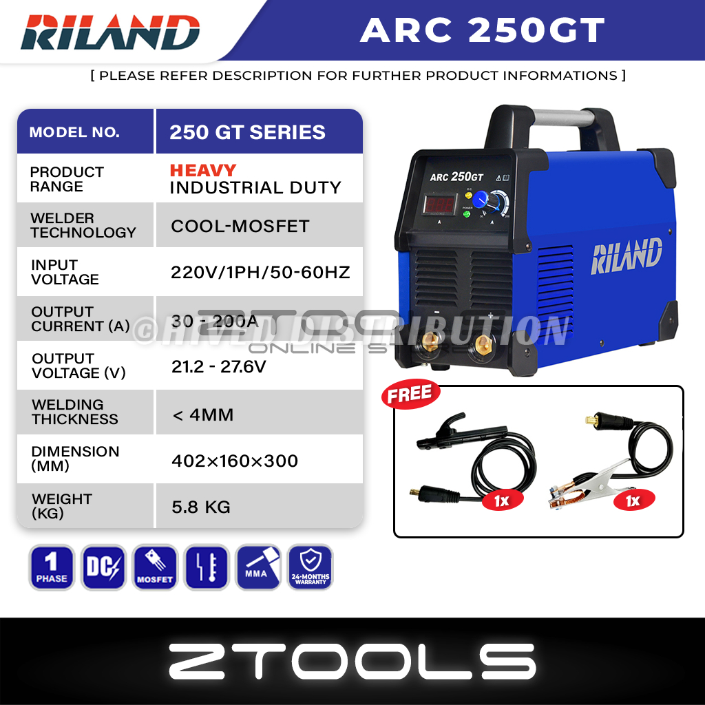 Riland ARC250-SERIES Heavy Duty Inverter Welding Machine | Mesin ...