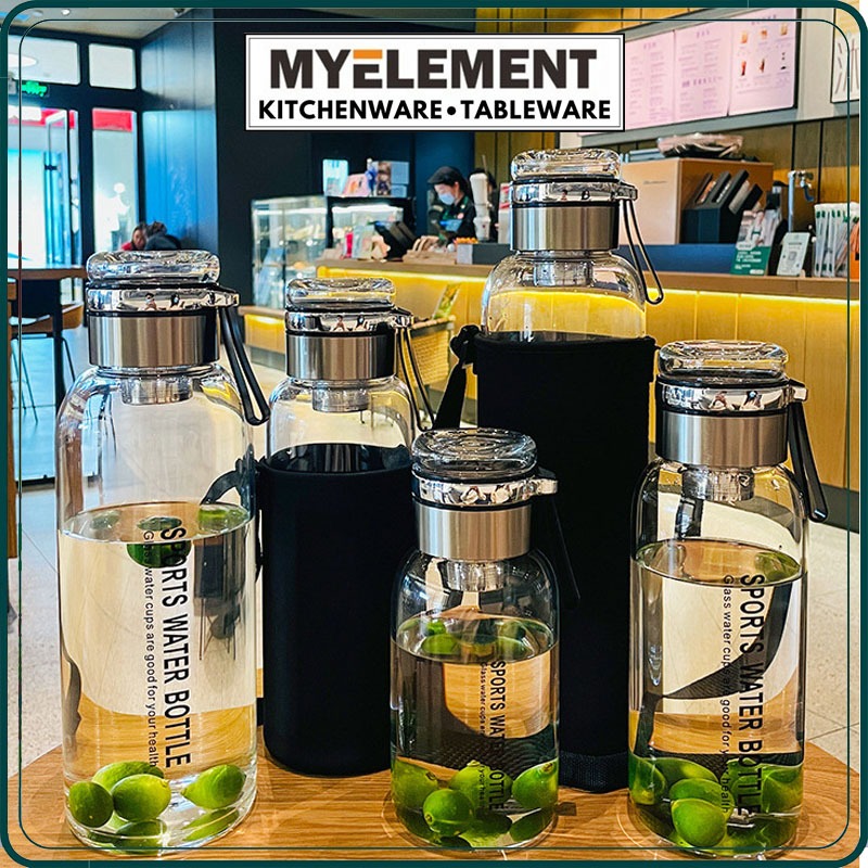 Myelement -20_150°C Borosilicate BPA Glass Tea Bottle Cups-With Tea Filter ,Tea Filter Cup ...