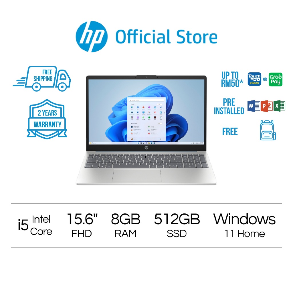 HP Laptop 15-fd0058TU Moonlight Blue 15'' FHD / Intel® Core™ i5 / 8GB ...