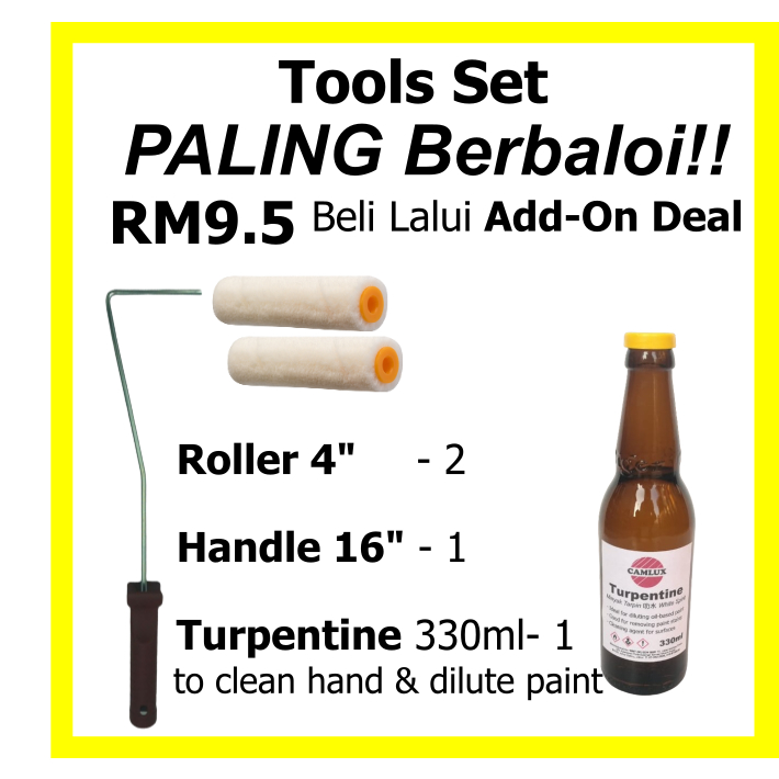 Camlux Painting Tools Set - Solvent-based paint roller 4"/Paint Handler ...