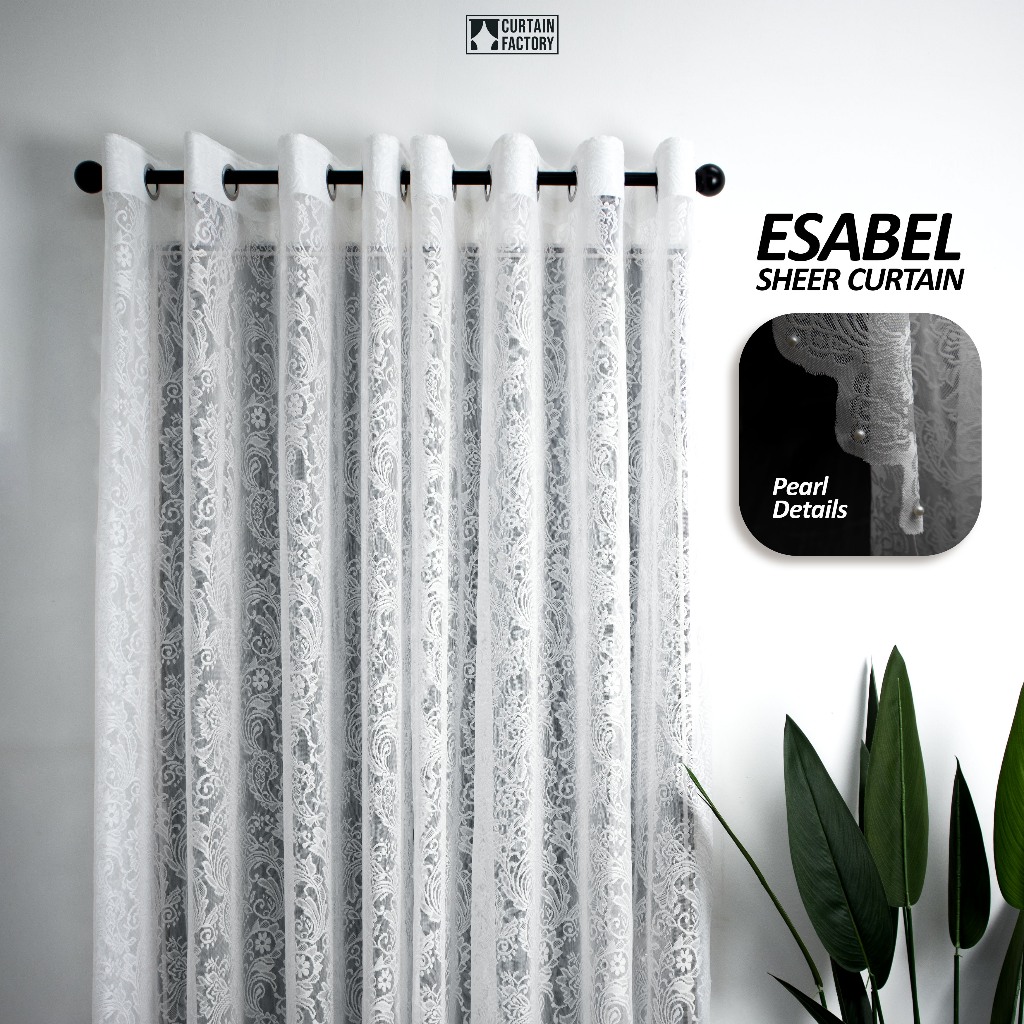 ESABEL - LANGSIR SHEER BERCORAK KERAWANG, DAY CURTAIN, LANGSIR SHEER ...