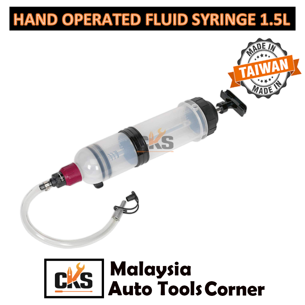 Hand Operated Fluid Syringe 1.5L Vehicle Car Oil Fluid Inspection ...