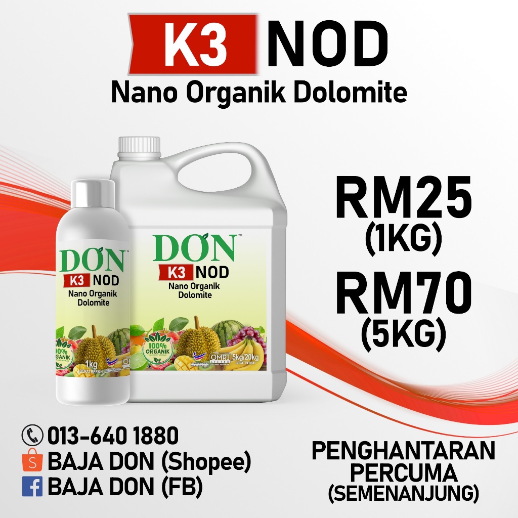 Baja DON K3-NOD (NANO DOLOMITE + BAJA ORGANIK) 1KG 5KG 20KG | Shopee Malaysia