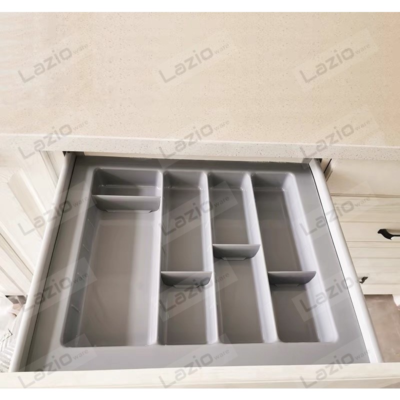 ABS Plastic grey spoons fork knife cutlery tray for drawer kitchen ...