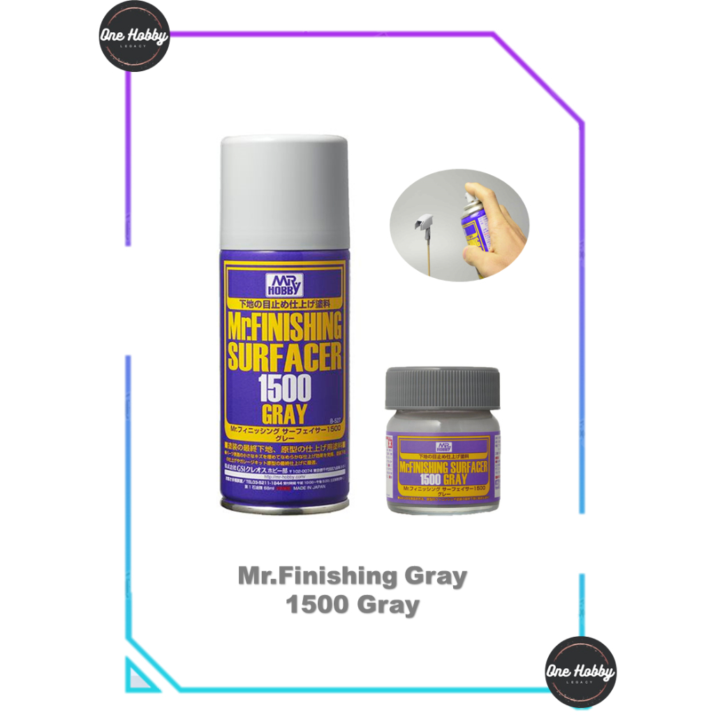 Mr. Hobby Mr. Finishing Gray 1500 Color Paint Gray Coating Spray 170ml ...