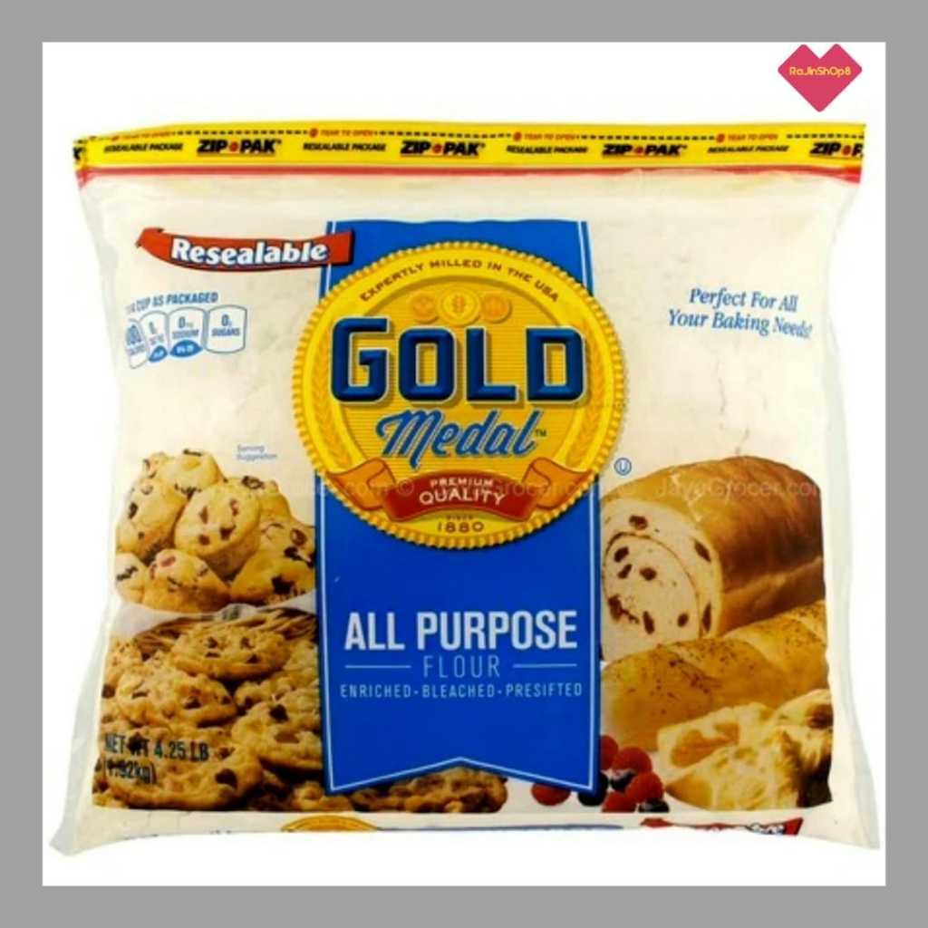 Gold Medal All Purpose Flour with Resealable Bag Zip Lock, 1.92kG ...