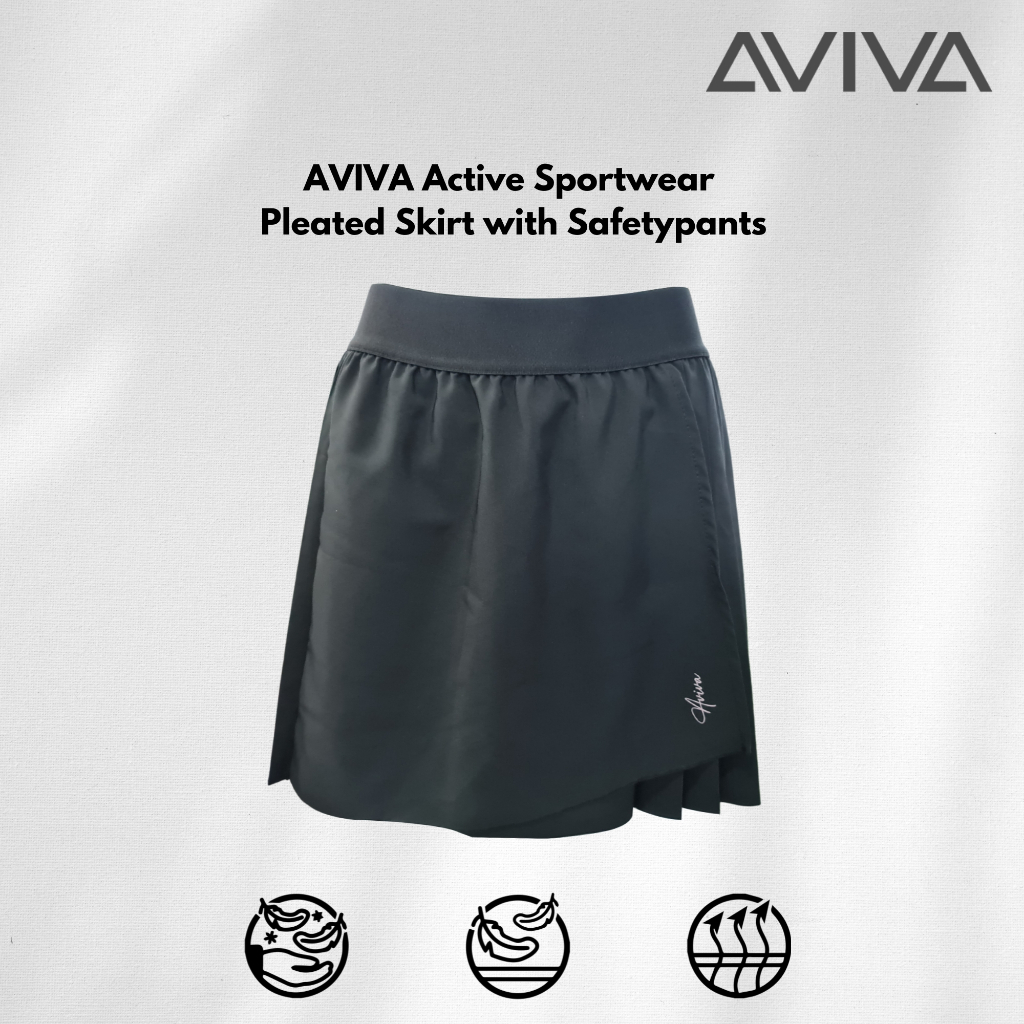AVIVA Active Sportwear Pleated Skirt with Safetypants (81-5038 ...