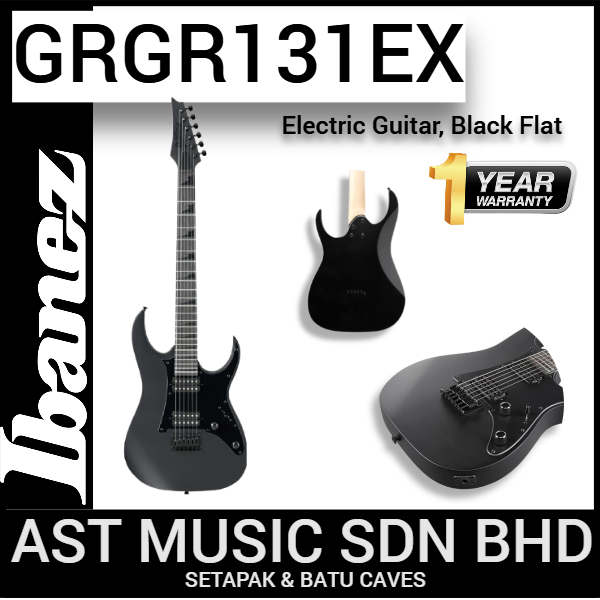 Ibanez GRGR131EX Gio Series Electric Guitar – Black Flat ( GRGR-131EX ...