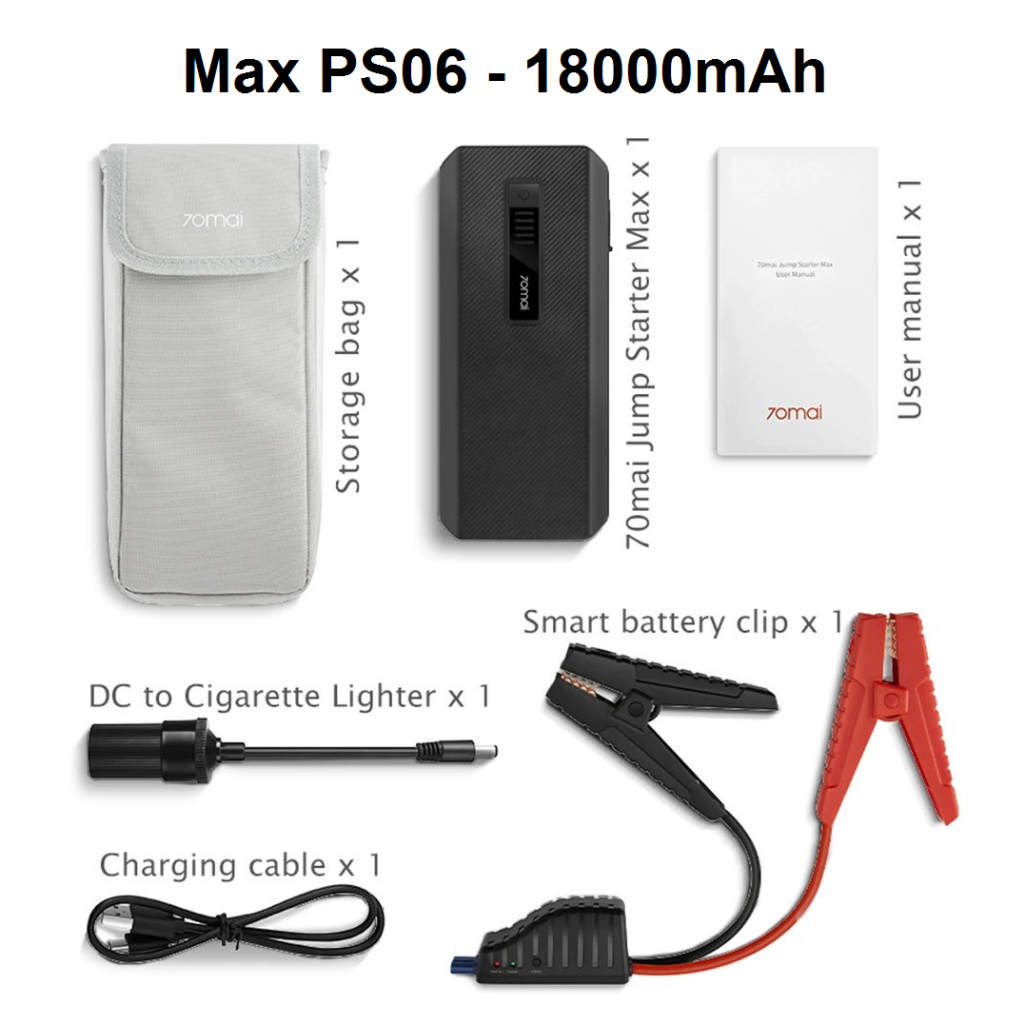 70mai Jump Starter - PS01 / Max PS06 Emergency Jump Start Power Bank ...